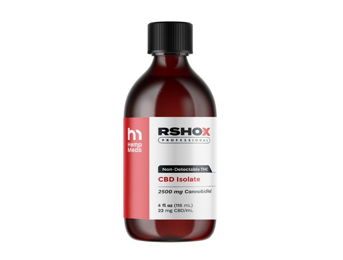 RSHO-X™ CBD Isolate Liquid - 4 fl oz with 2500mg of CBD - HempMeds